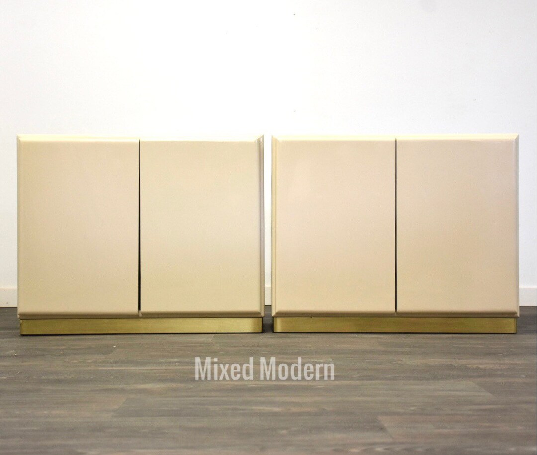 Vintage Ivory Thayer Coggin Cabinets Designed by Milo Baughman - Etsy