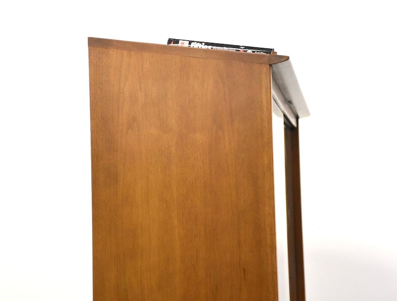 Walnut MCM Bookcase Display Cabinet - Etsy