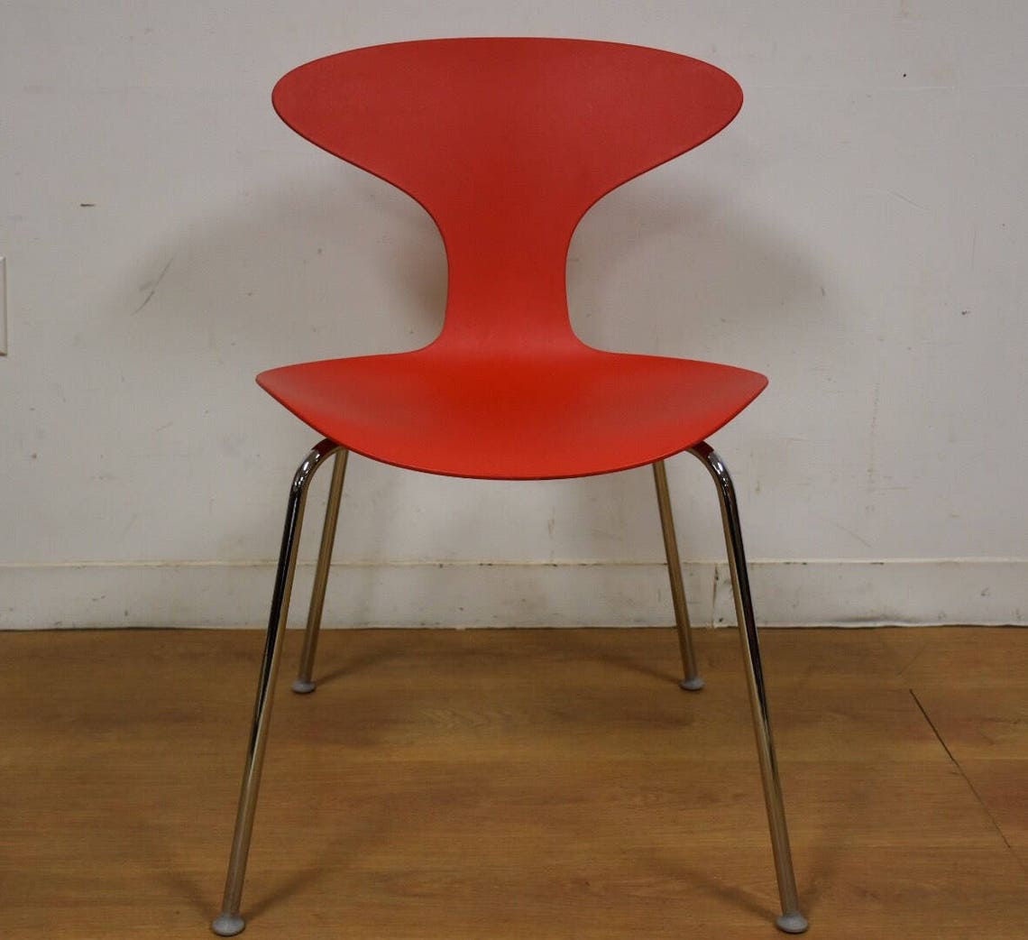 Red Bernhardt Chrome Task Desk Chair - Etsy