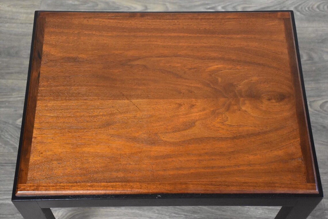 Walnut & Black MCM End Tables a Pair - Etsy
