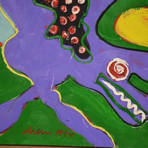 Original Large Peter Diem "three Cows" Impressionist Painting - Etsy