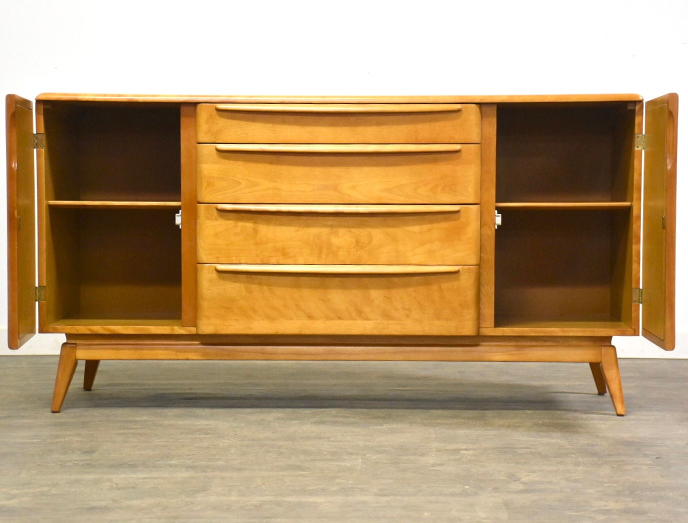 Refinished Maple Credenza by Heywood Wakefield - Etsy
