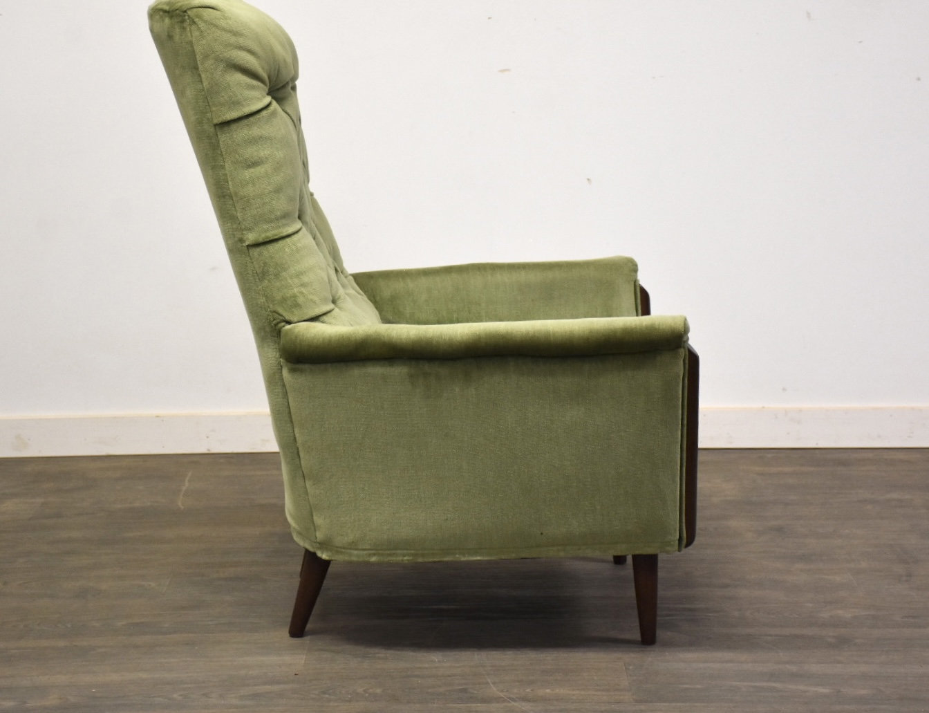 Green Mid Century Modern Lounge Chair and Ottoman - Etsy