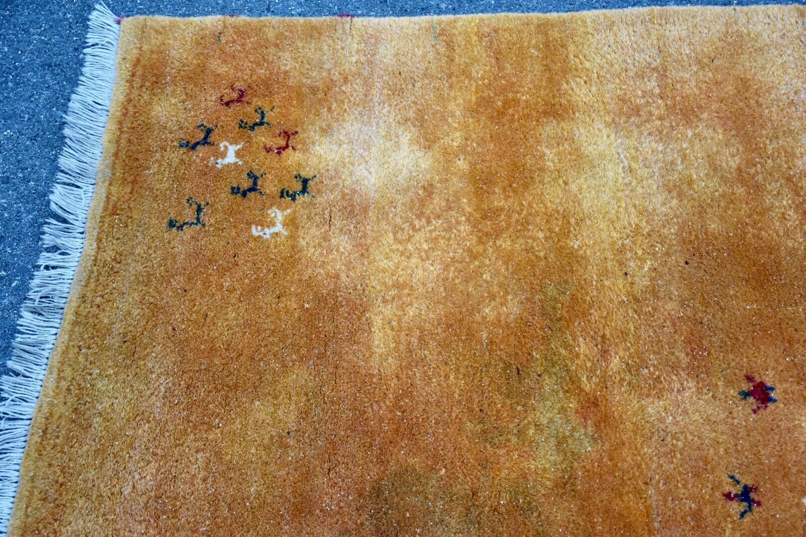 Danish Style Orange Vintage Rug - Etsy