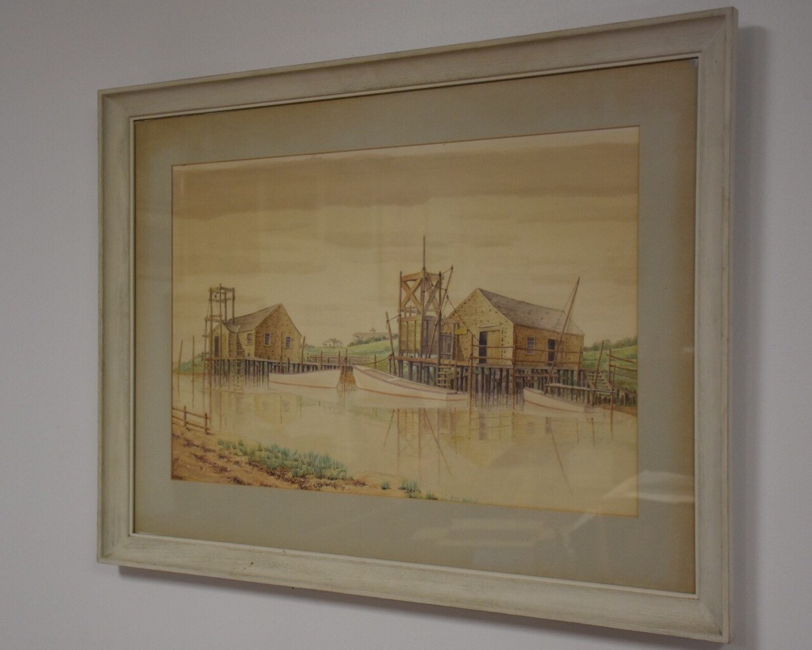 Watercolor Harbor Painting - Etsy