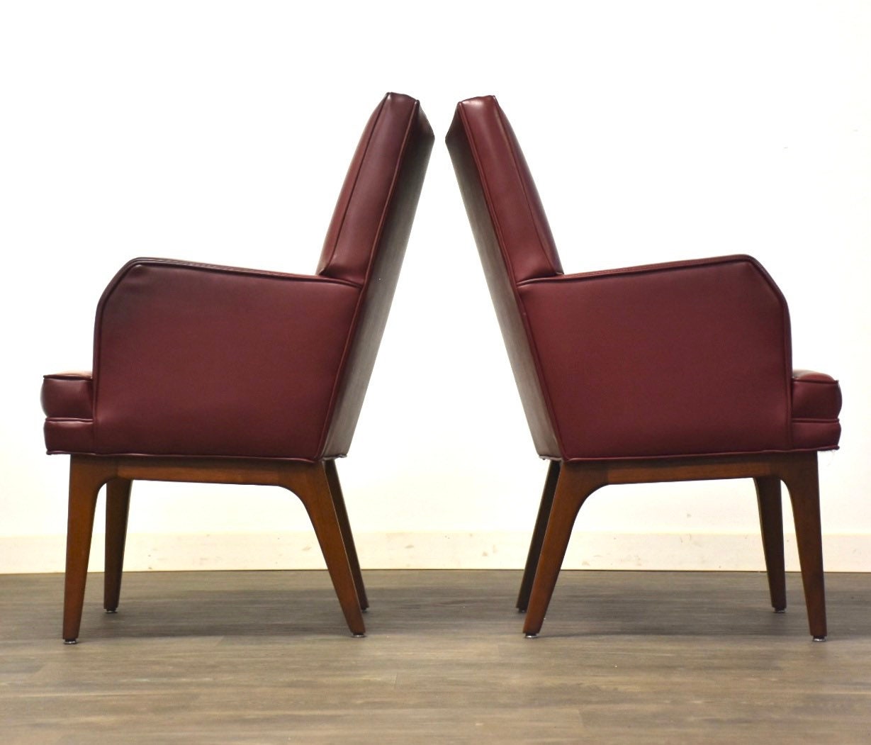 Maroon Lounge Chairs A Pair - Etsy
