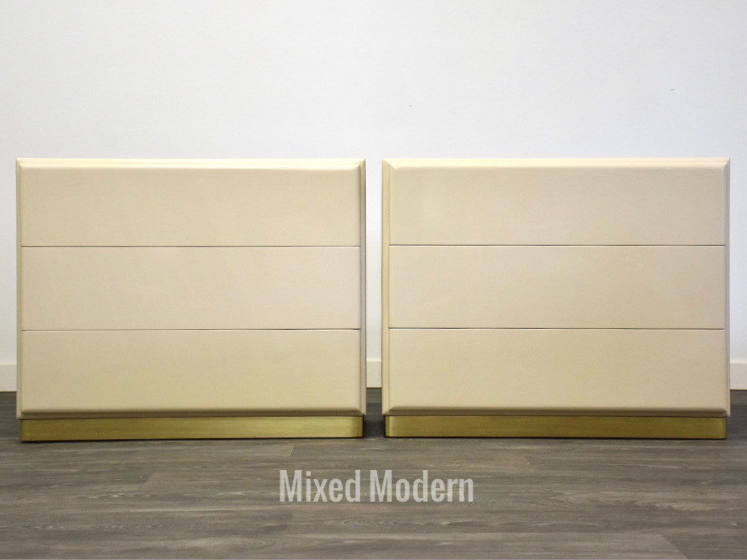 Vintage Thayer Coggin Ivory Cabinets Designed by Milo Baughman - Etsy