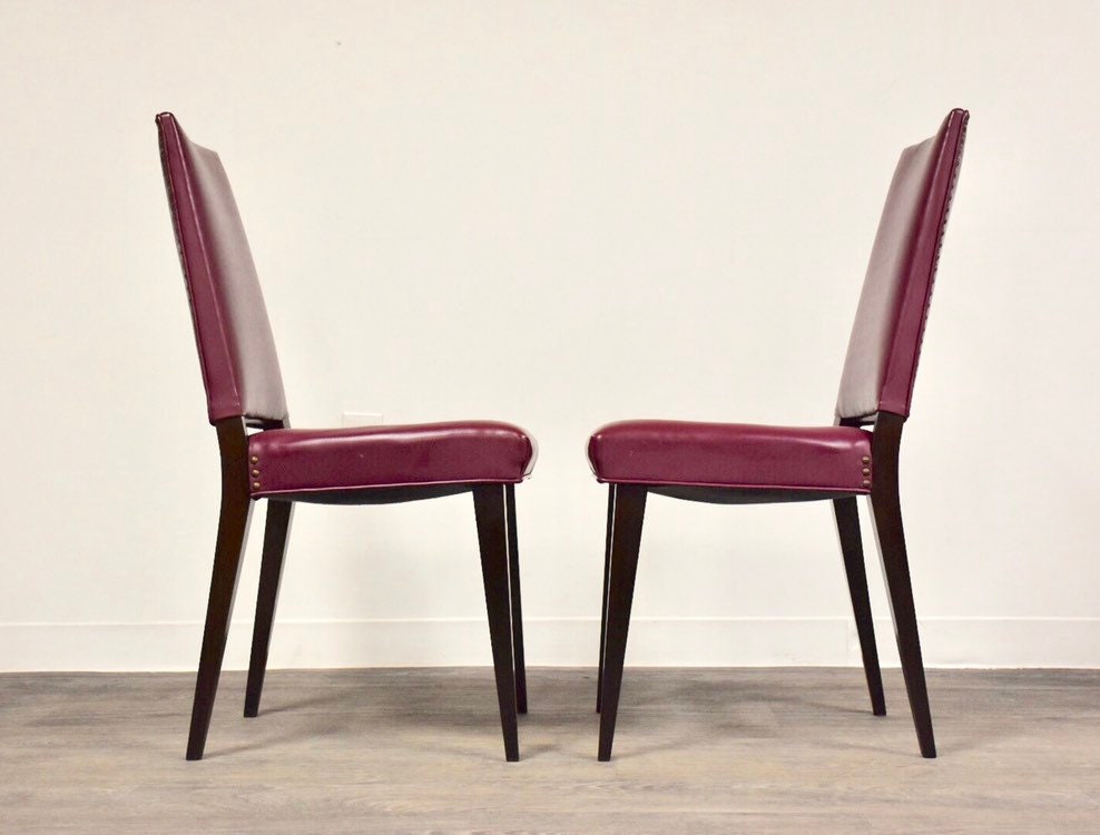 Purple Dunbar Style Dining Chairs Set of 6 | Etsy