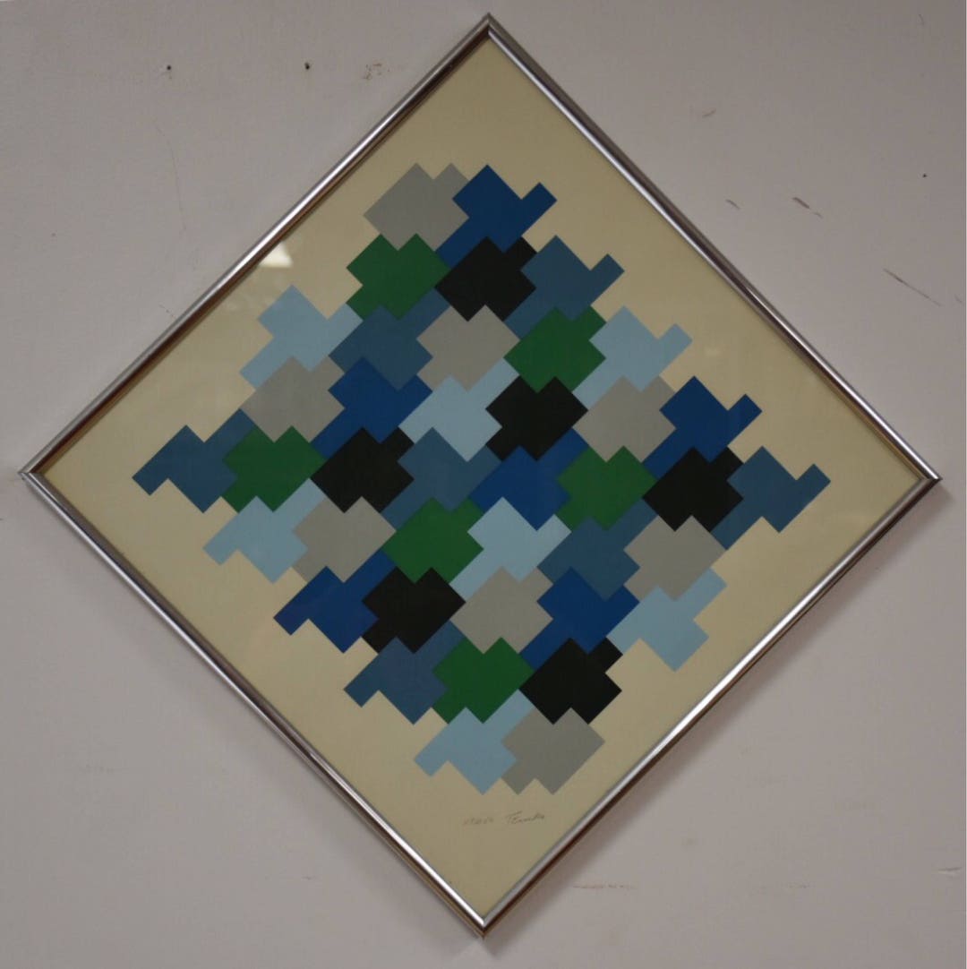 Geometric Numbered Print - Etsy