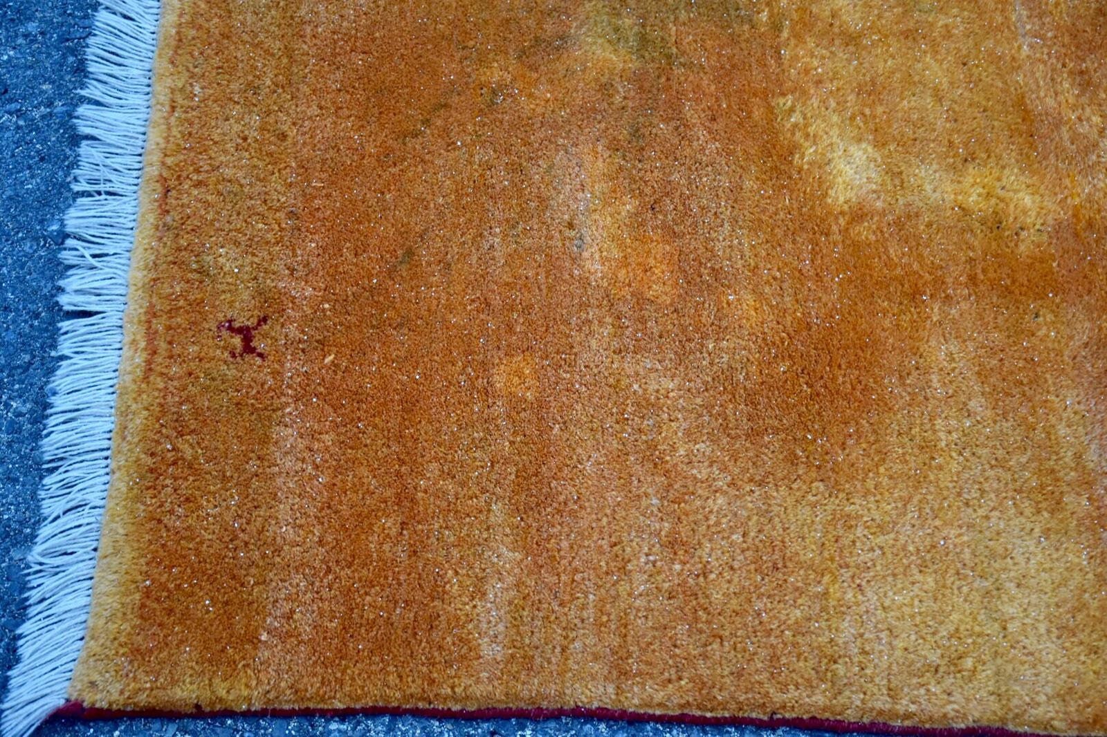 Danish Style Orange Vintage Rug - Etsy