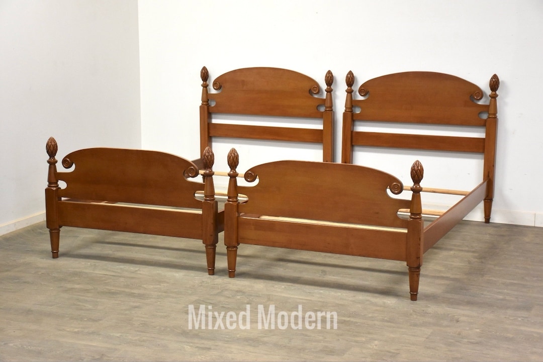 Solid Maple Twin Beds A Pair - Etsy