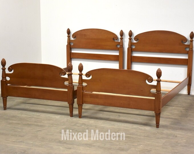 Solid Maple Twin Beds - A Pair - Etsy