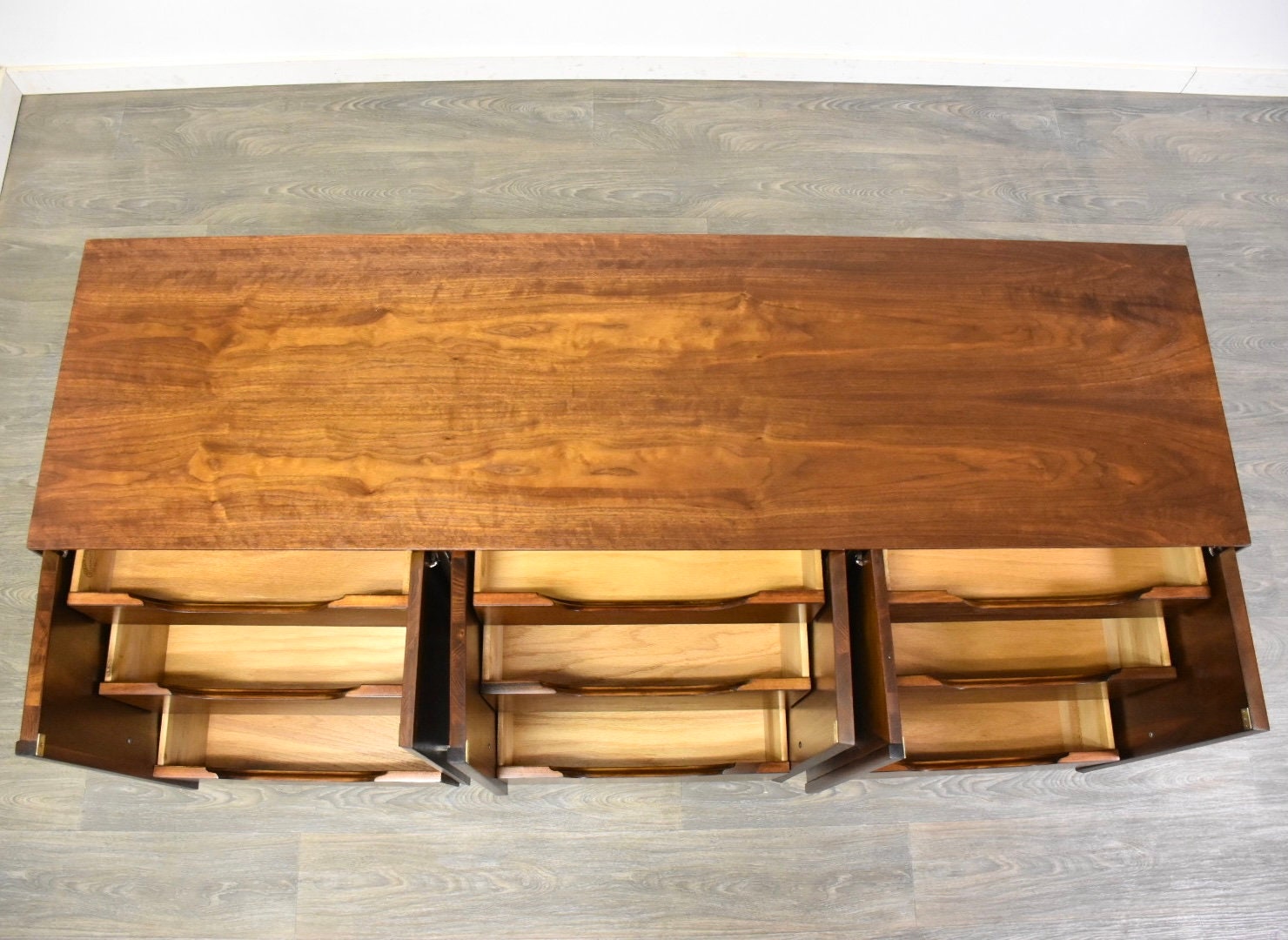 Walnut Mid Century Dresser Credenza - Etsy