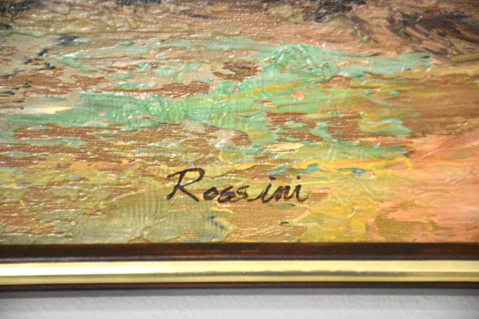 Signed Rossini Landscape Oil on Canvas Painting - Etsy België