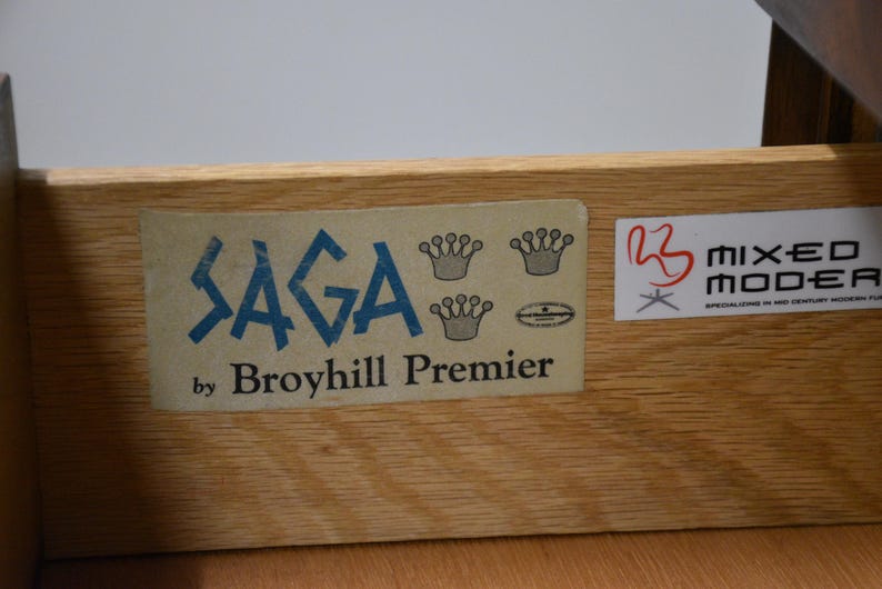 Refinished Broyhill Saga 62” Walnut Dresser - Etsy