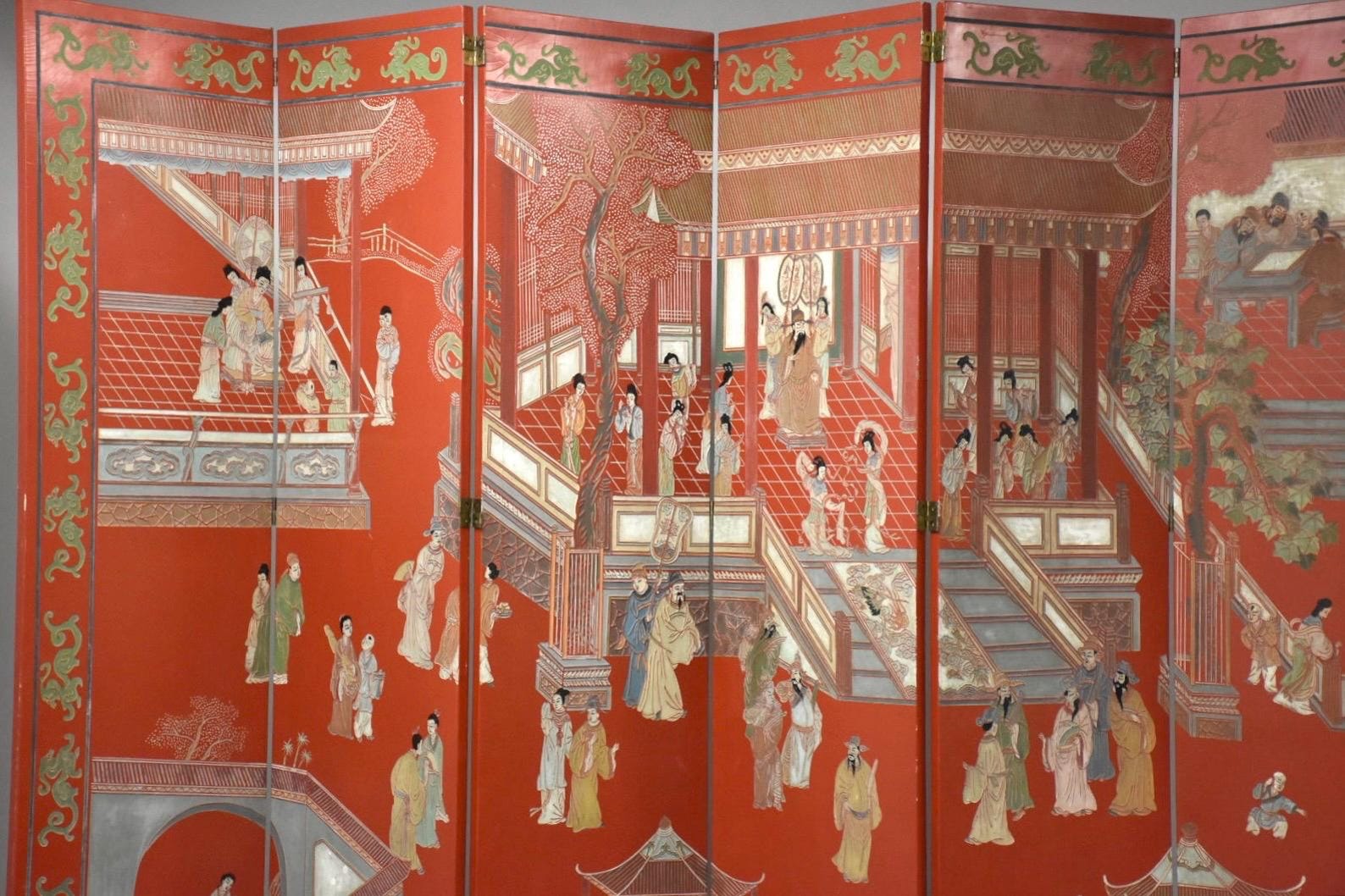 Exquisite 12’ X 8’ Hand-painted Asian Room Divider - Etsy