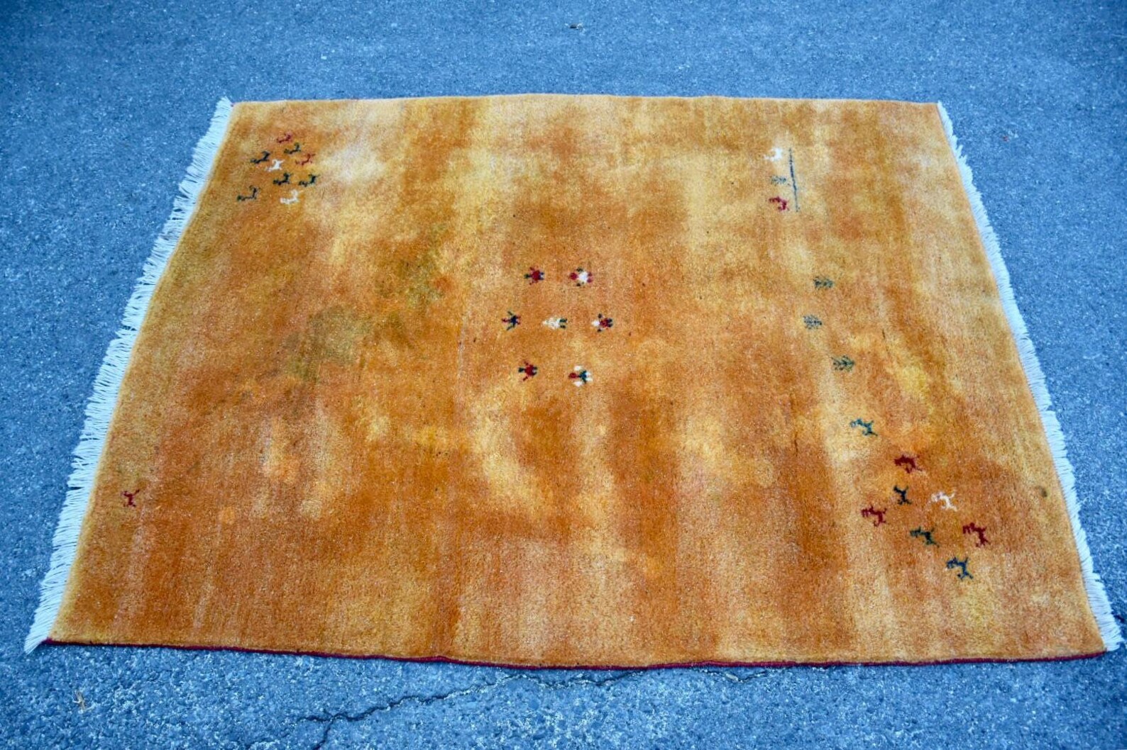 Danish Style Orange Vintage Rug - Etsy