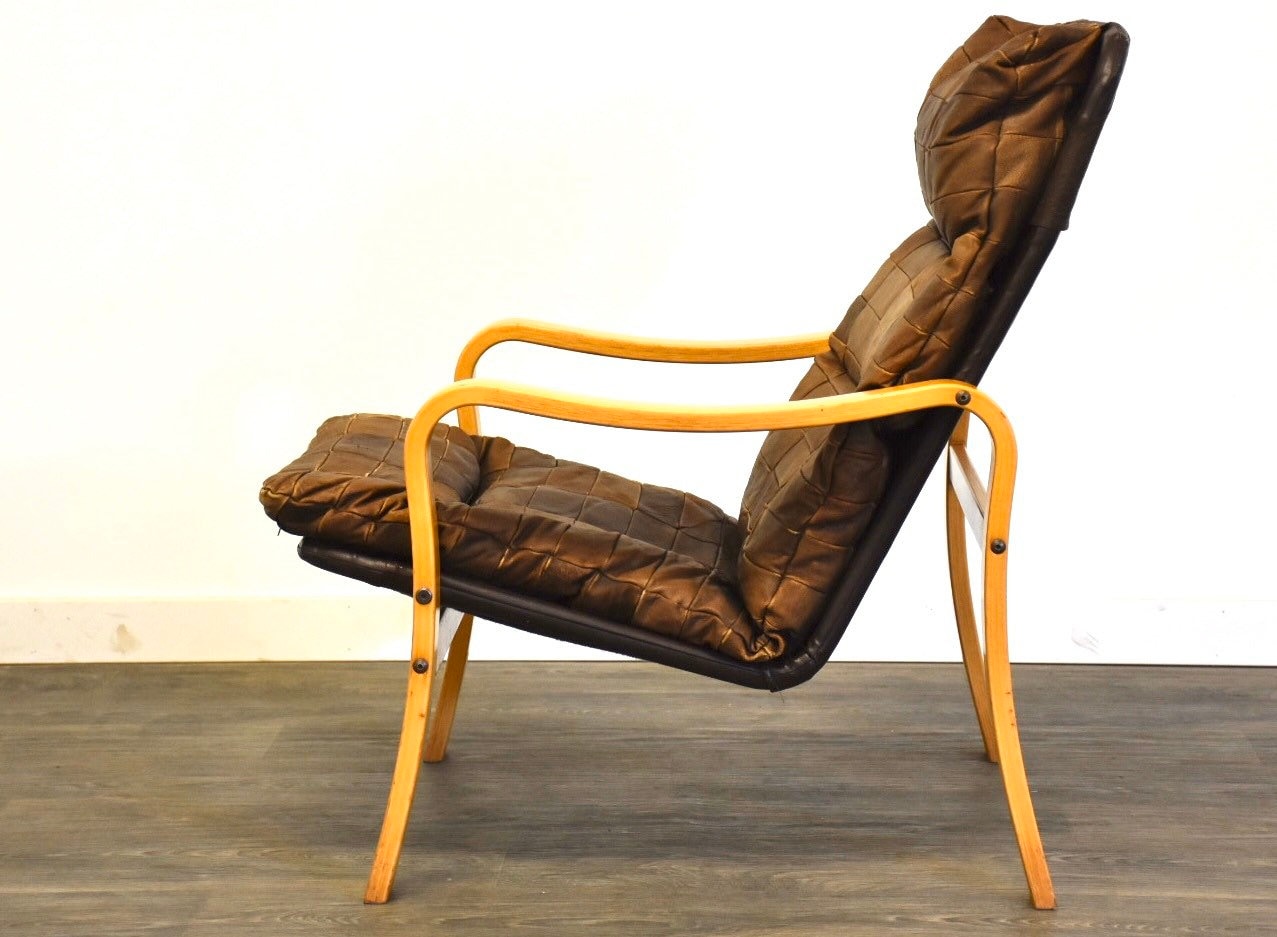 Bentwood Leather Lounge Chair - Etsy
