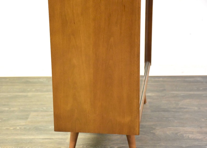 Walnut MCM Bookcase Display Cabinet - Etsy