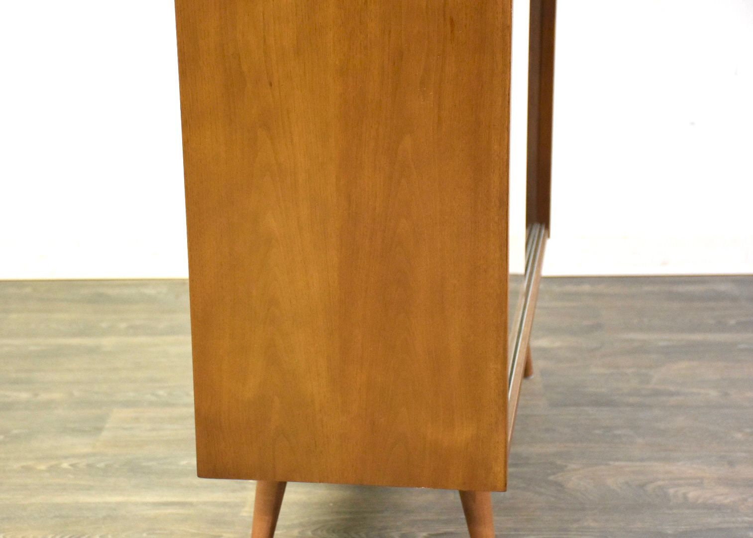 Walnut MCM Bookcase Display Cabinet - Etsy