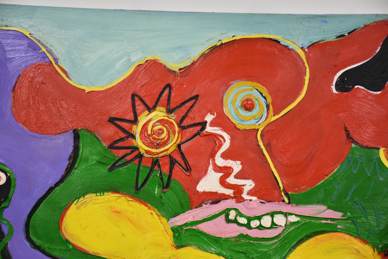 Original Large Peter Diem three Cows Impressionist Painting - Etsy