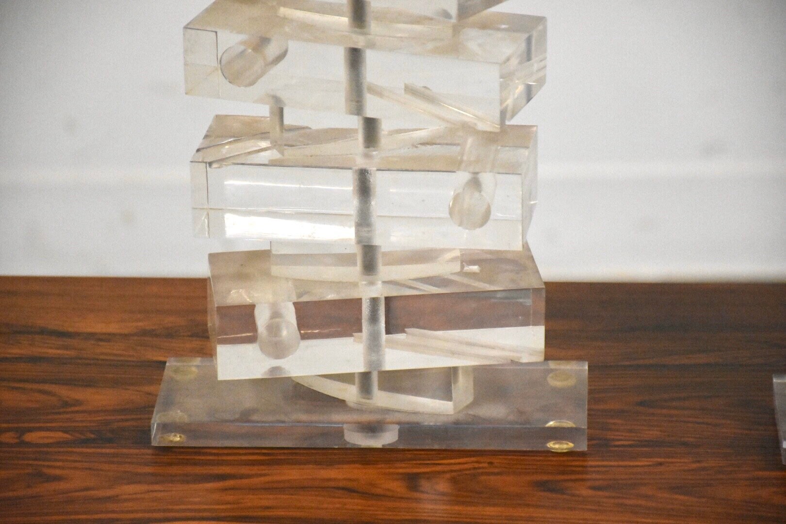 Stacked Lucite Table Lamps A Pair - Etsy