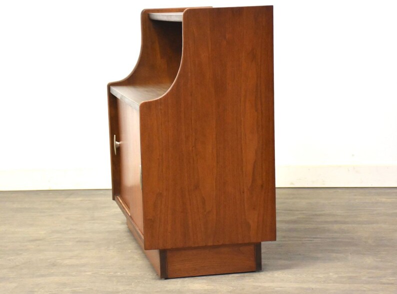 Walnut MCM Bar Cabinet - Etsy