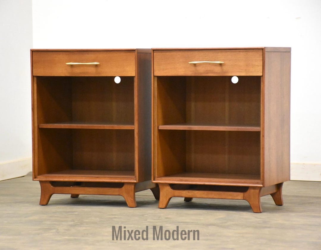 Refinished Walnut Nightstands by RWAY Furniture - Etsy