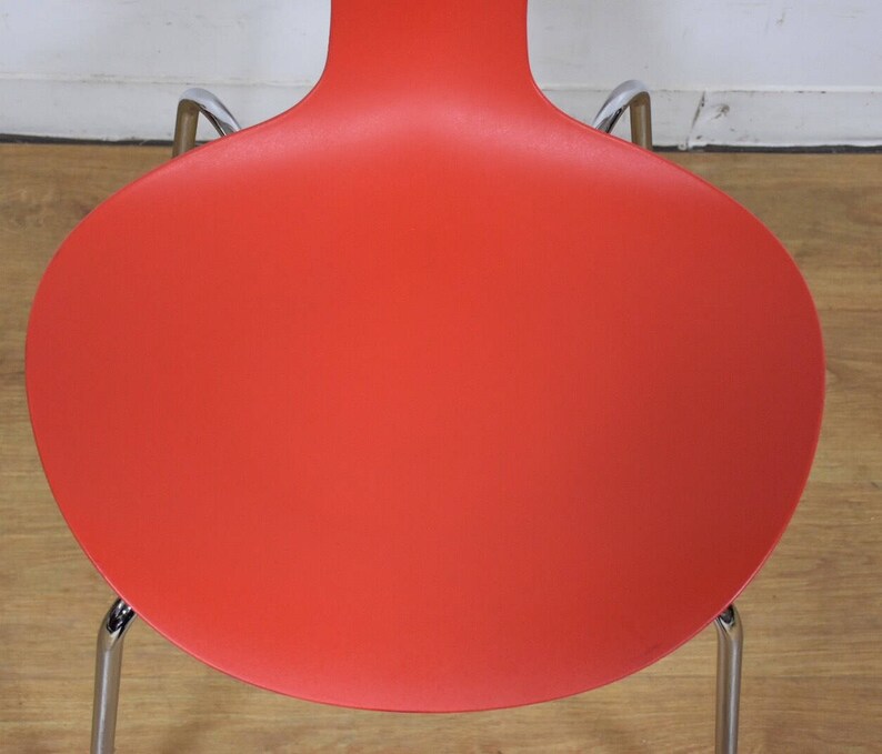 Red Bernhardt Chrome Task Desk Chair - Etsy