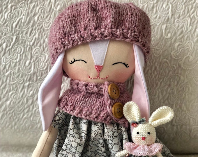 White Bunny Rag Doll, Dress up Bunny Cloth Doll, Baby First Soft Toy ...