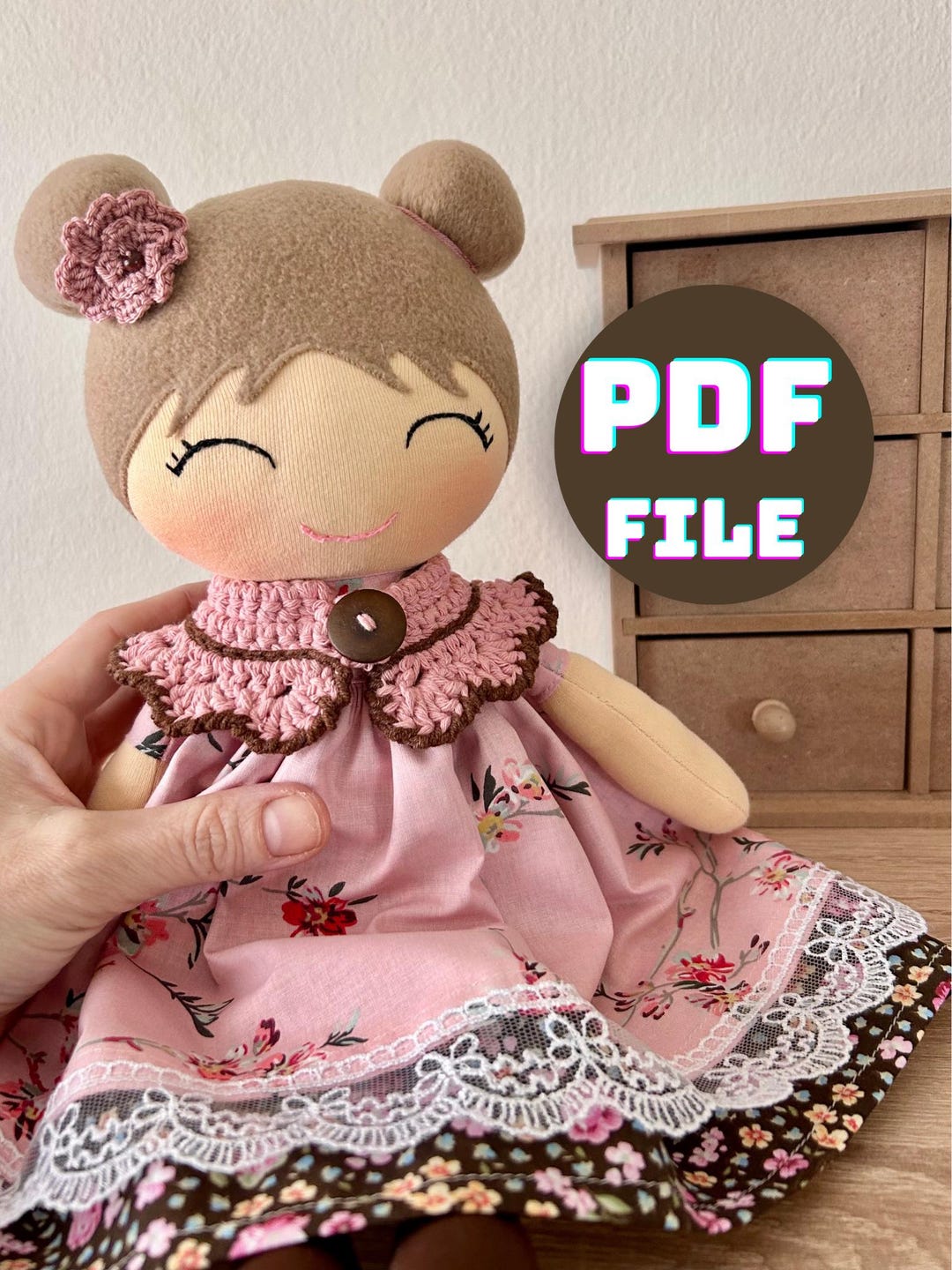 PDF Rag Doll Pattern, Download Sewing Instruction, Beginner Level ...