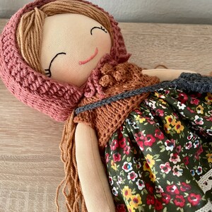 Girl Rag Doll With Long Hair, Soft Toy for Girls, Dress up Fabric Doll ...