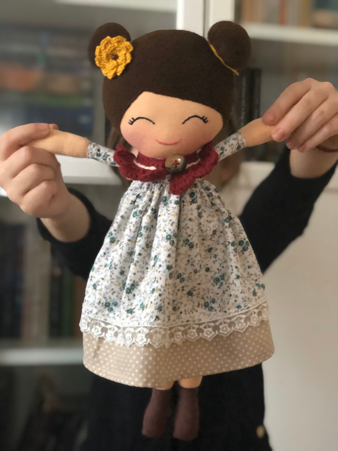 Medium Size Rag Doll Handmade Girl Soft Doll Baby First - Etsy