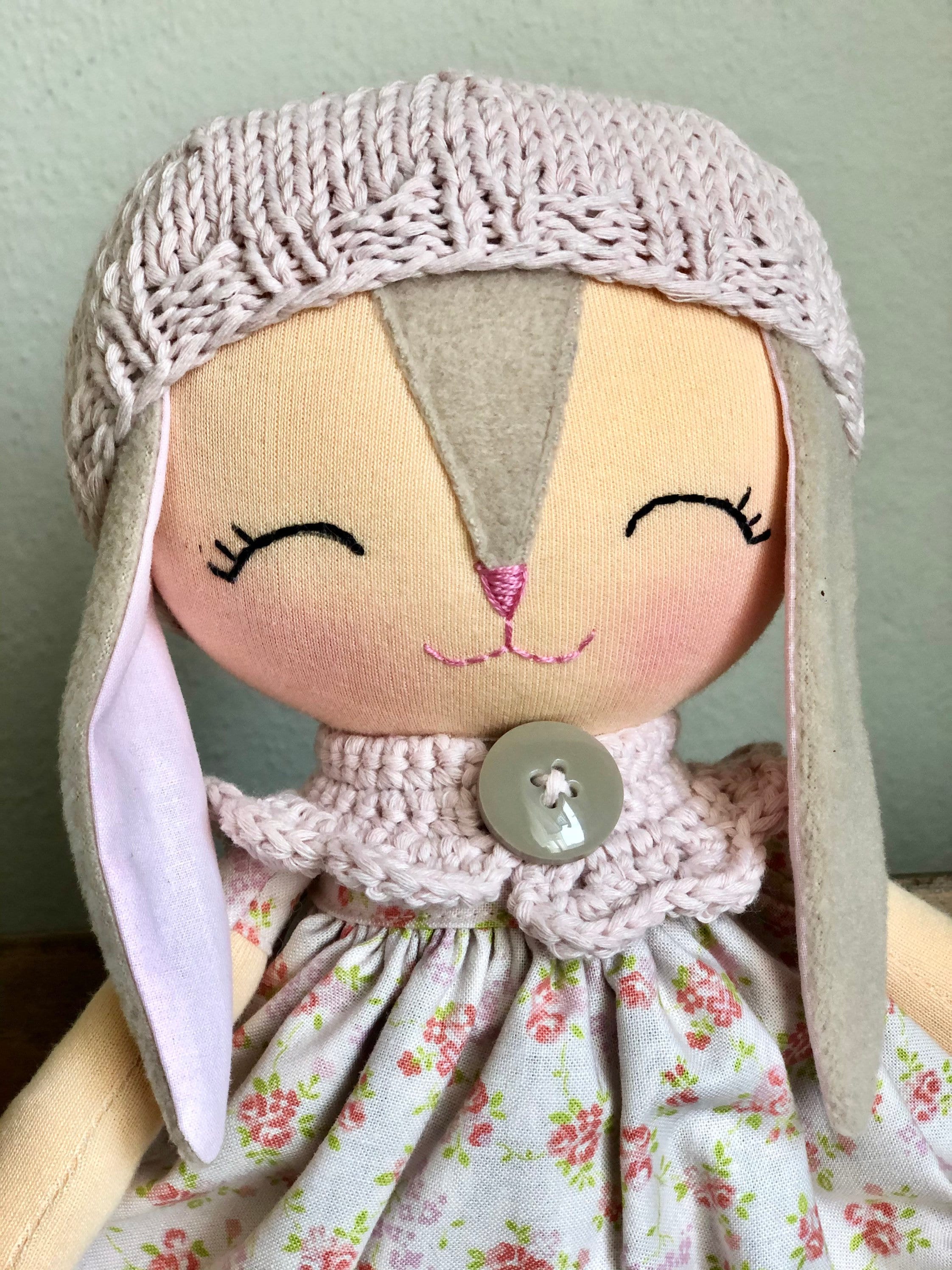 Pink Bunny Rag Doll Bunny Soft Doll Toddlers Fabric Toy - Etsy