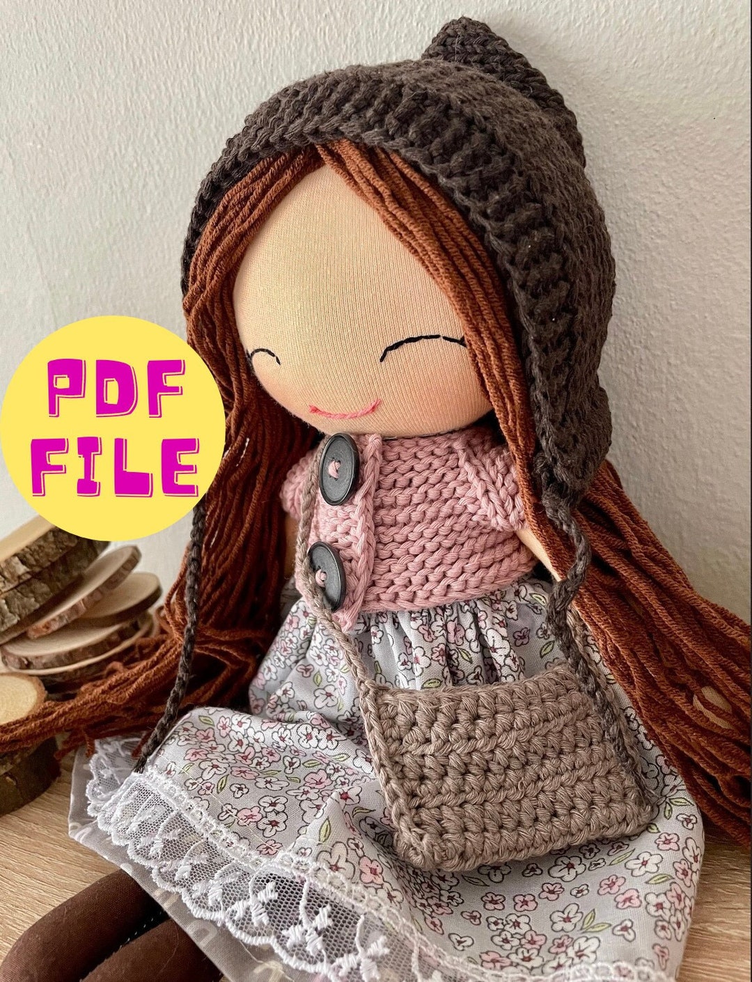 Rag Doll Sewing Pattern, Pdf Instruction File for Making a Doll ...