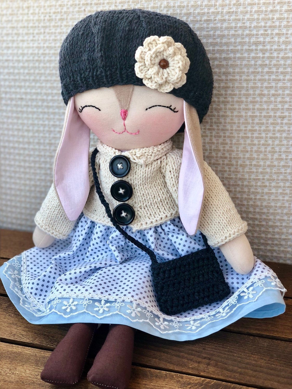 Bunny Rag Doll First Baby Doll Granddaughter Gifts 1 Year - Etsy