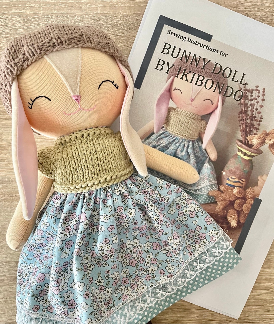 Diy Bunny Rag Doll Sewing Kit, Doll Making Kit, Diy Doll Supply Fabric ...