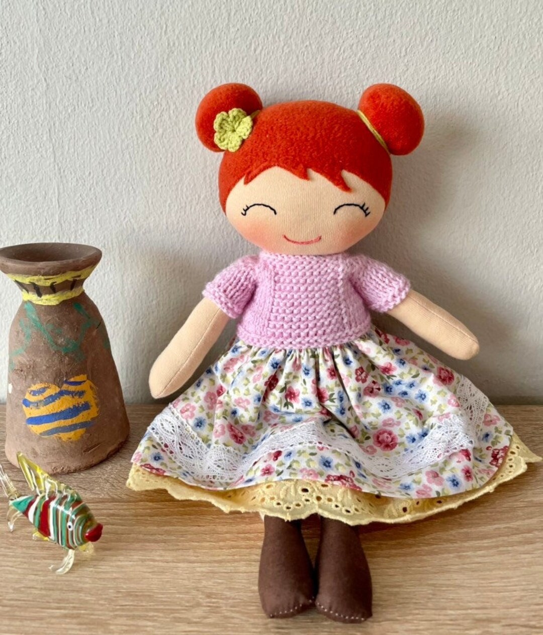 Redhead Rag Doll: Handmade Waldorf Plush Toy - Etsy