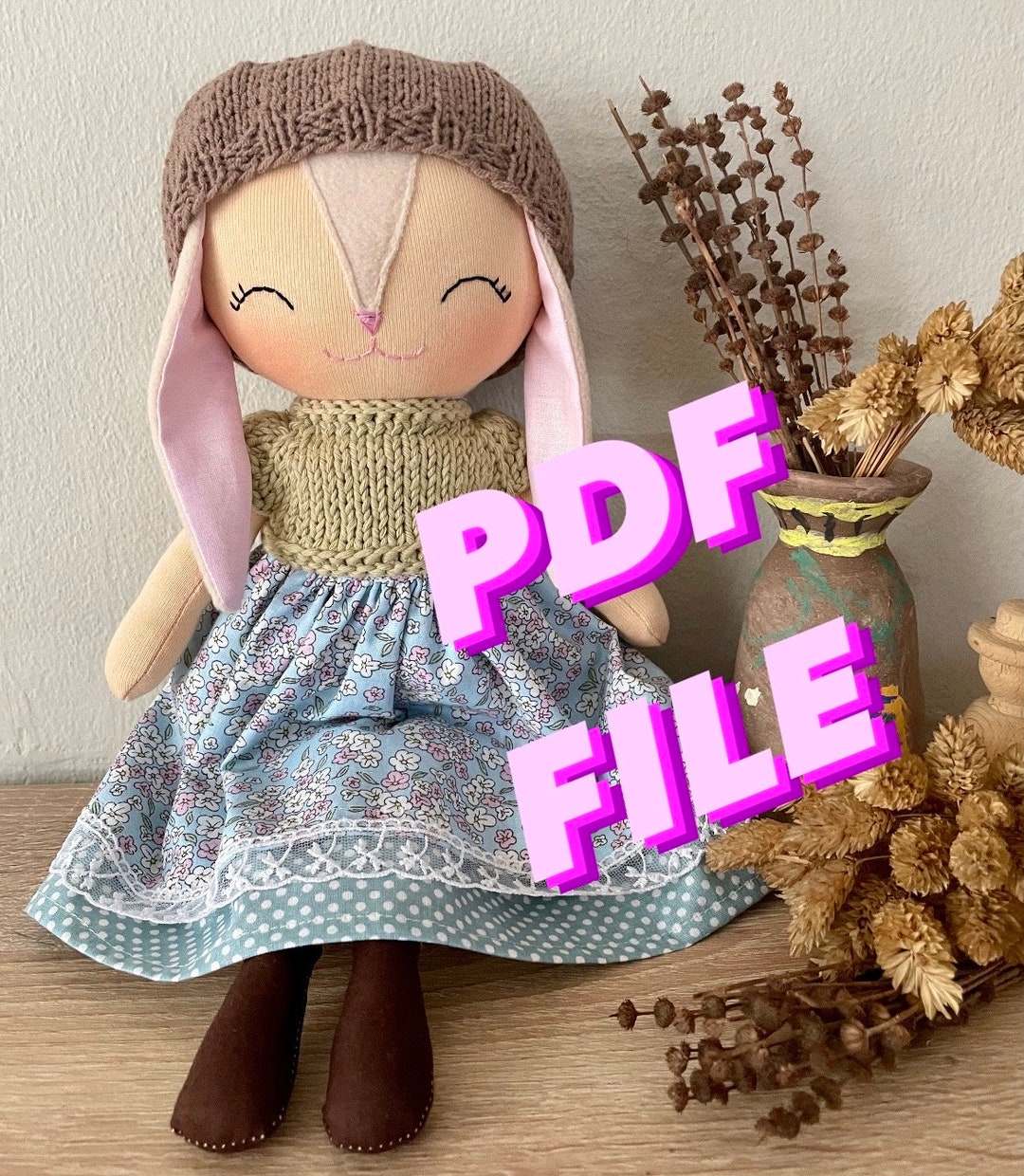 DIY Bunny Rag Doll Sewing Pattern: Beginner-friendly Tutorial (PDF ...