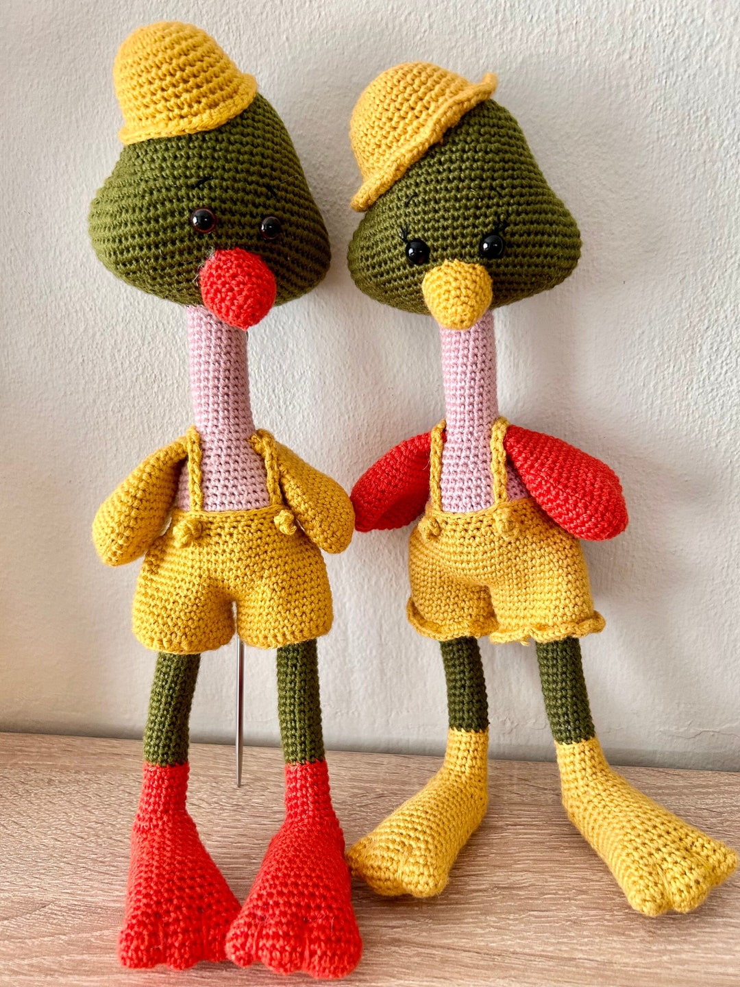 Crochet Amigurumi Duck, Amigurumi Finished Doll, Handmade Animal Toys ...