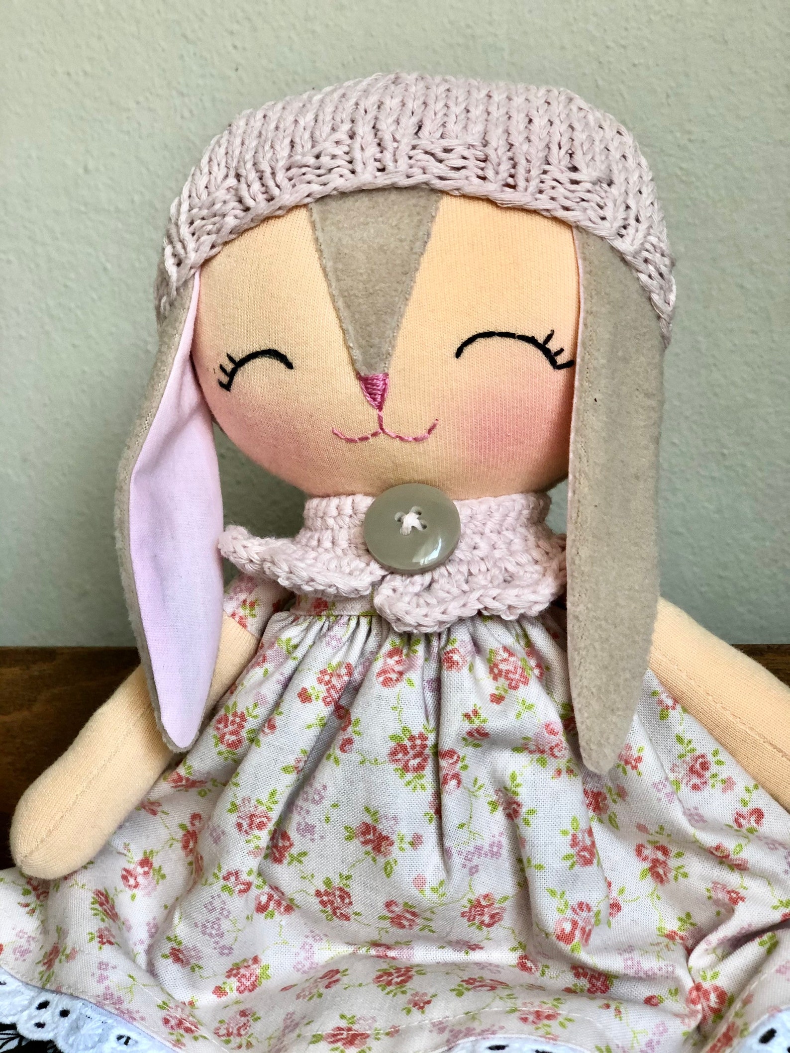 Pink Bunny Rag Doll Bunny Soft Doll Toddlers Fabric Toy - Etsy