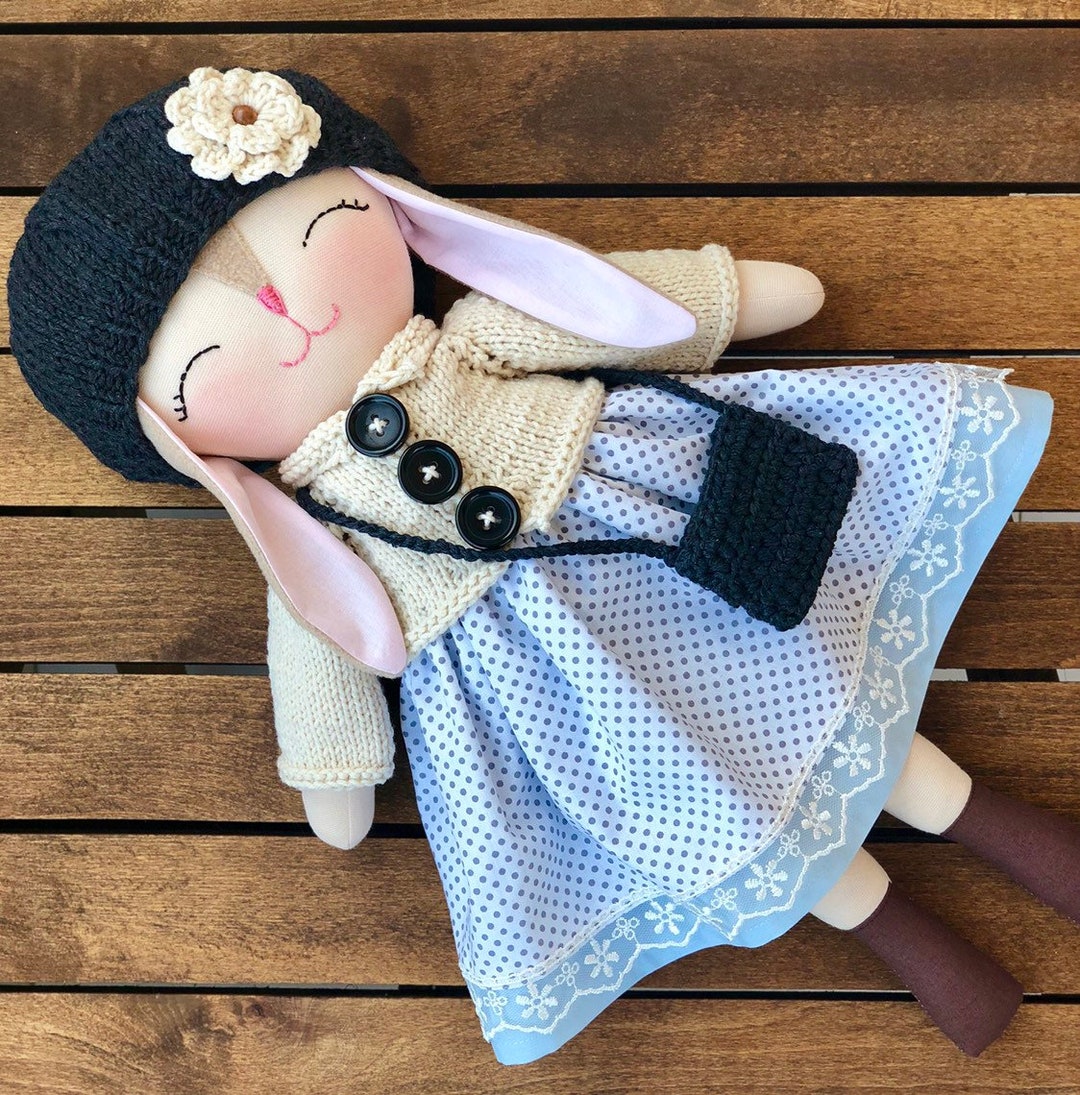 Bunny Rag Doll, First Baby Doll, Granddaughter Gifts, 1 Year Old Girl ...