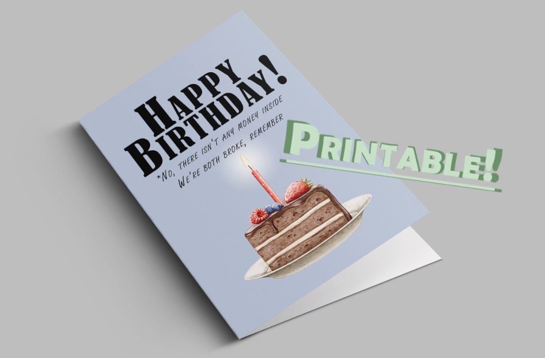 Printable PDF Card happy Birthday No There Isn't - Etsy
