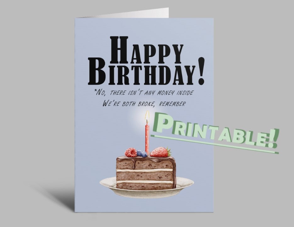 Printable PDF Card happy Birthday No There Isn't - Etsy