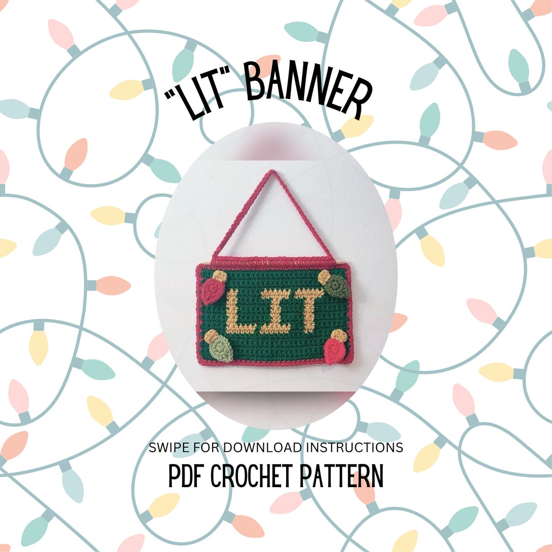 Crochet Pattern | Lit Banner Pattern | Crochet Banner Pattern ...