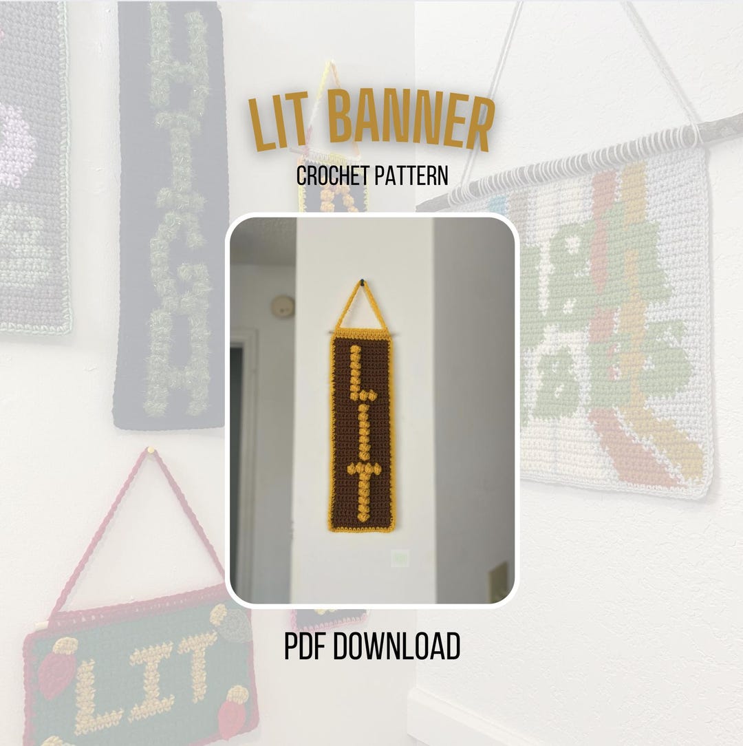Crochet Pattern | Lit Banner Pattern | Crochet Banner Pattern ...