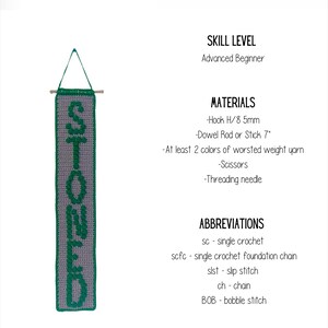 Crochet Pattern | Stoned Banner Pattern | Crochet Banner Pattern ...