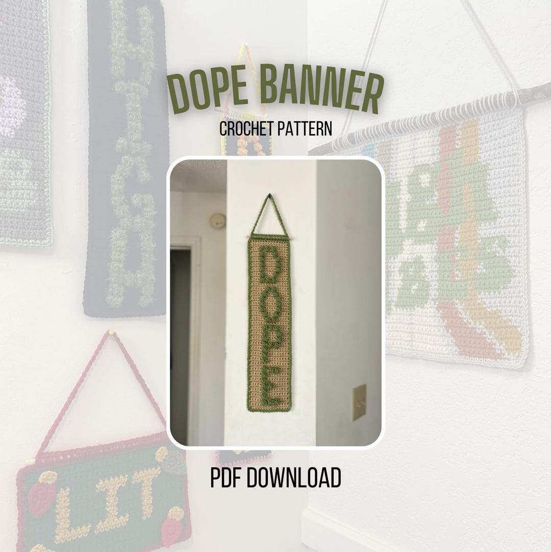 Dope Banner Crochet PDF Pattern - Etsy Canada