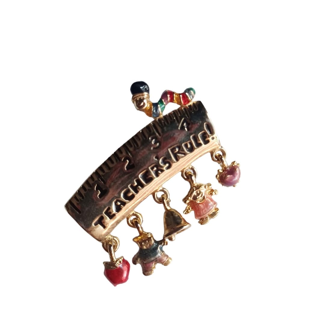 Vintage Back to School Teacher Brooch Pin - Etsy
