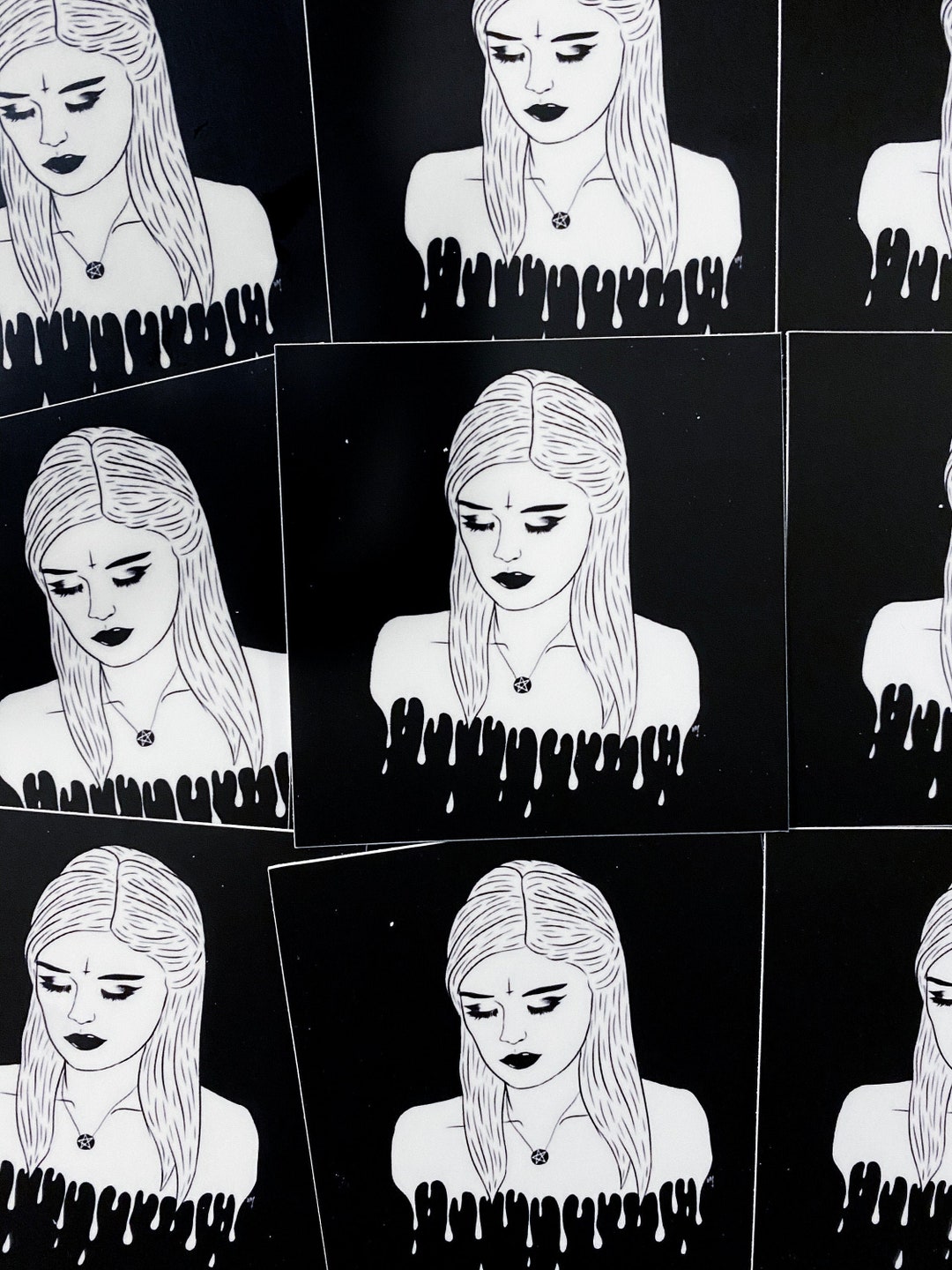 Dripping Girl 3x3 Sticker - Etsy
